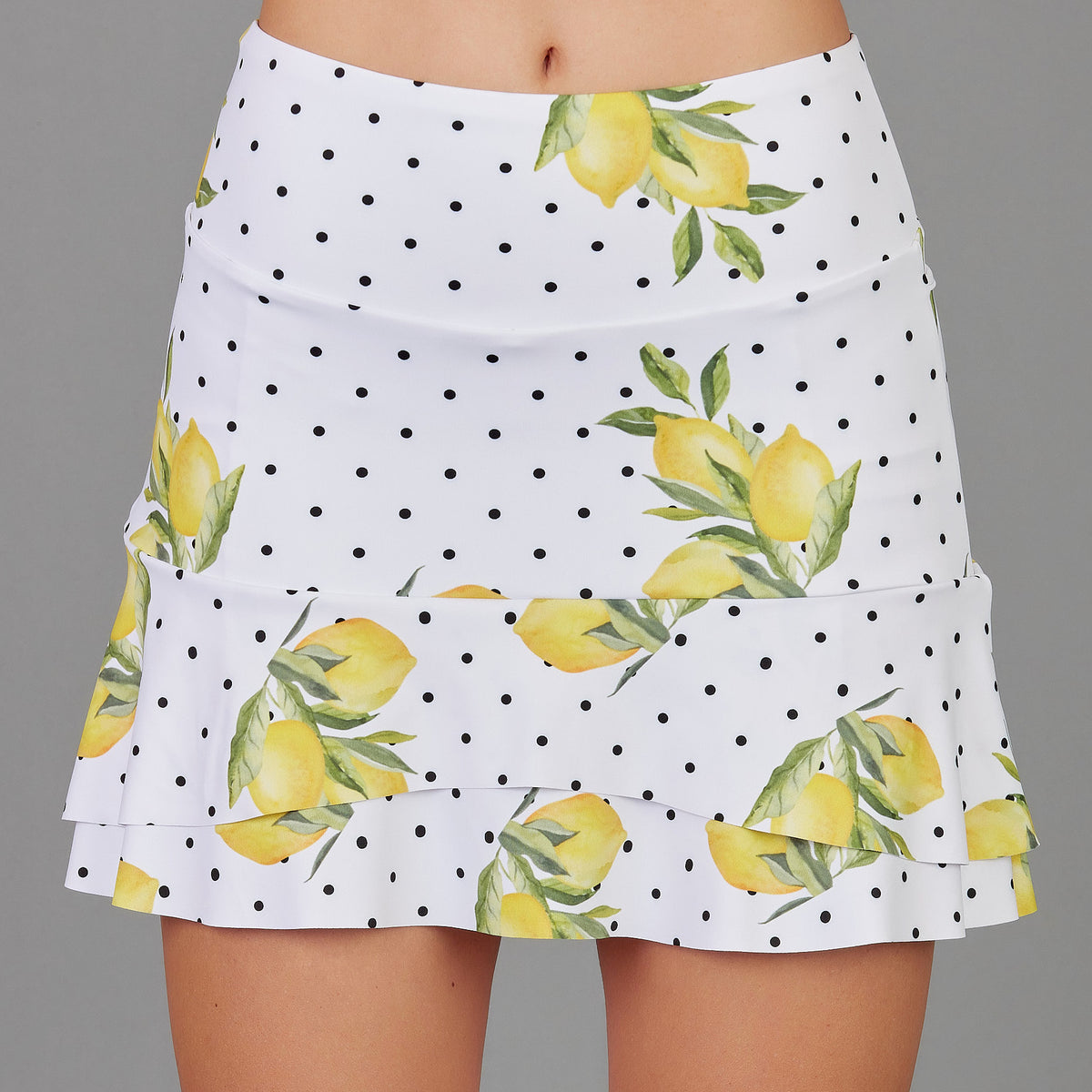 Lemons Mid Skort (print) | Denise Cronwall Activewear