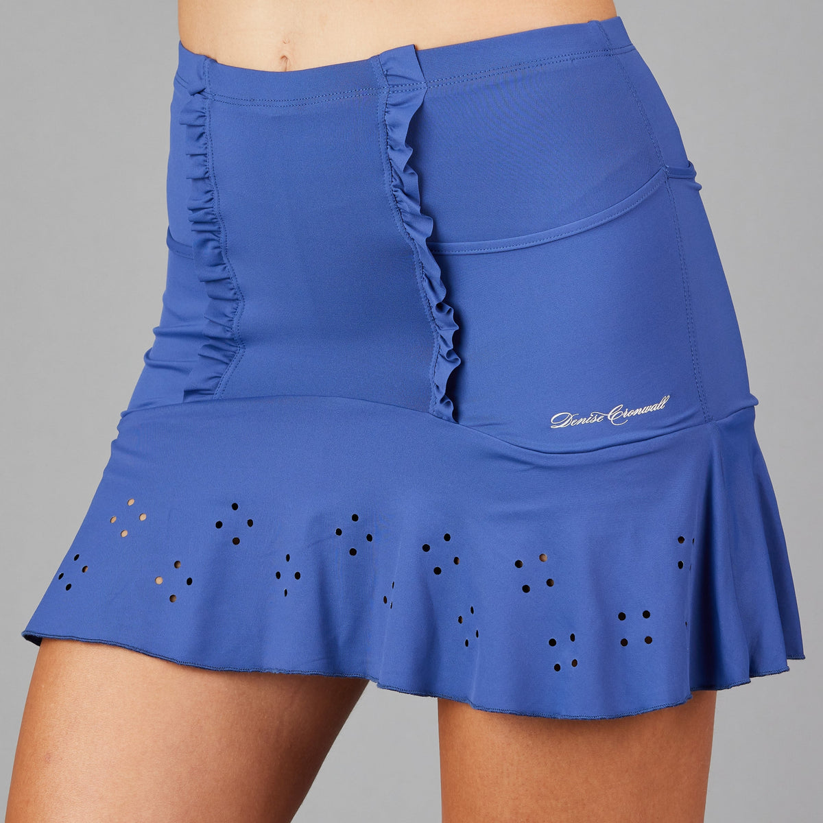 Ruffled Short Skort (Navy) | Denise Cronwall Activewear